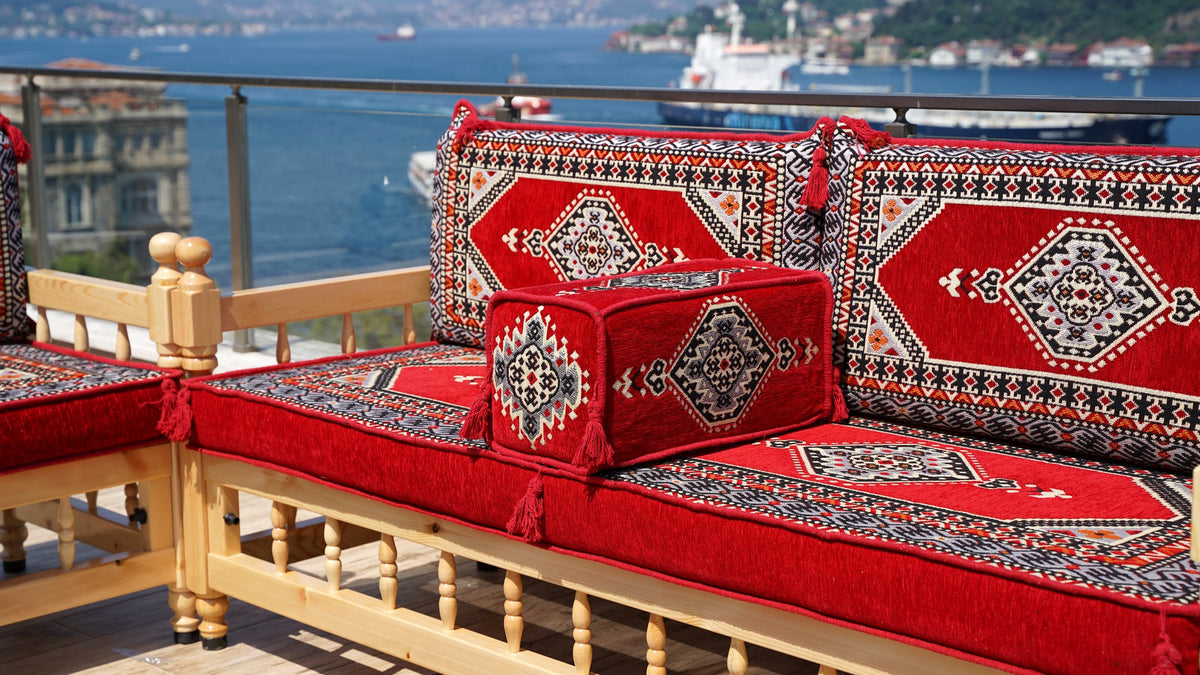 Turkish Patio Sofas, Wooden Bench Sofa Sets, Outdoor Furniture, Yemeni ...