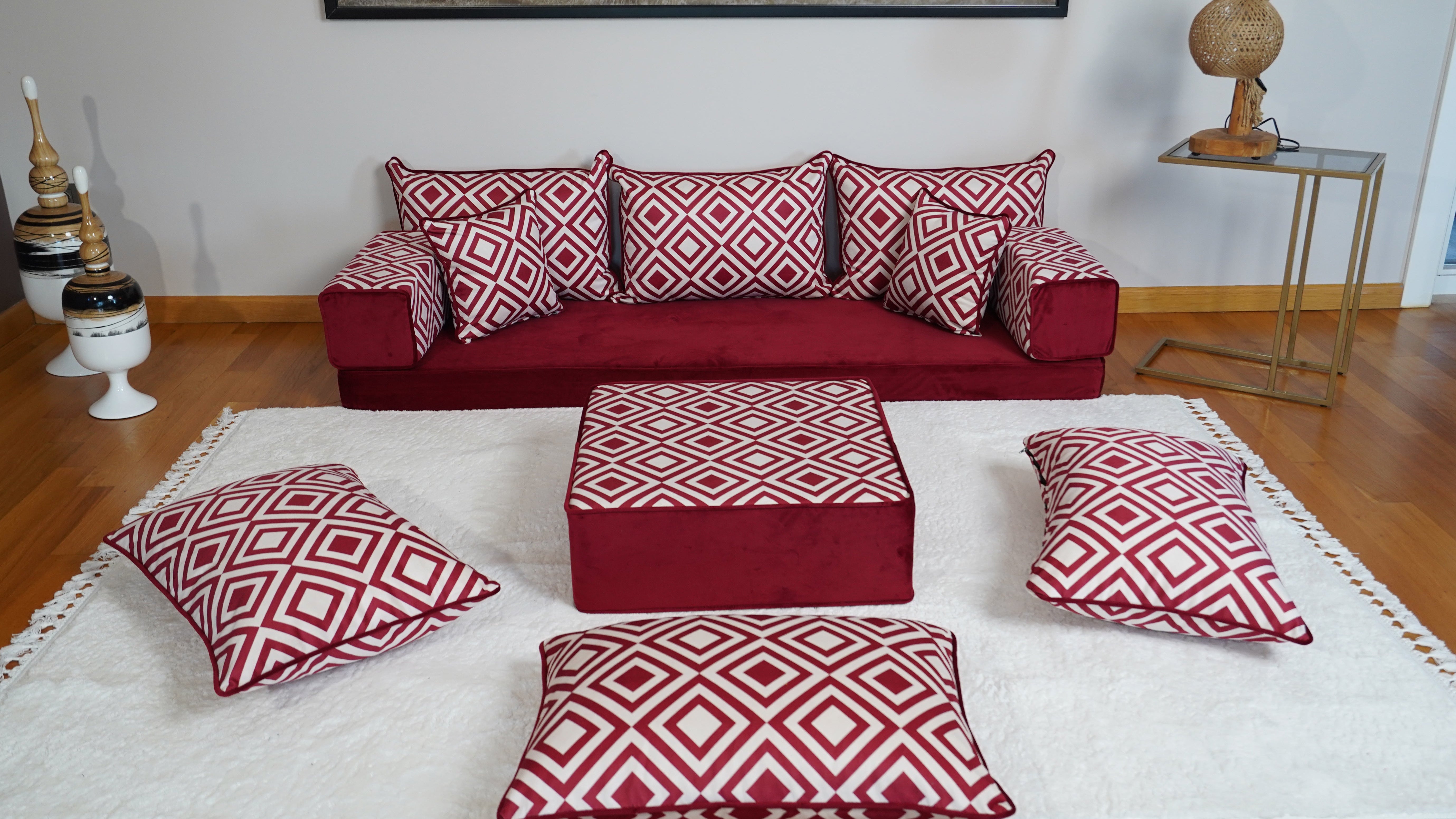 Velvet Sofa Sets, Arabic Sofa Seating Set, Entryway Bench, Floor Seati