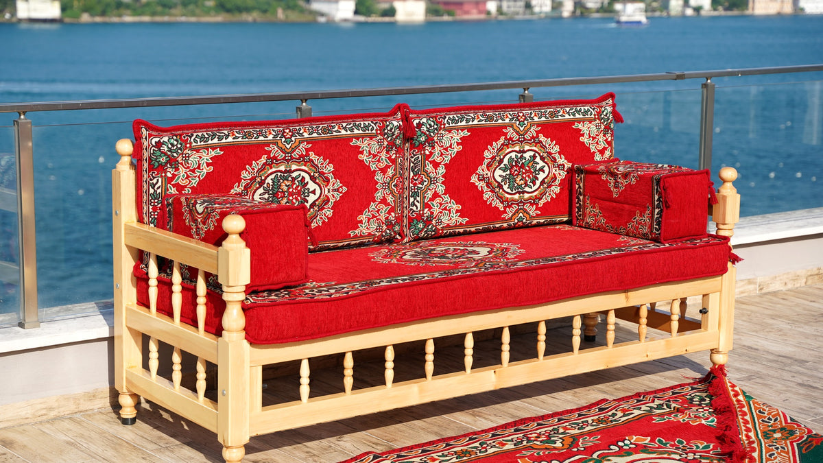 Wooden Bench Sofa Sets, Single Arabic Majlis, Patio Benches, Yemeni Ma ...