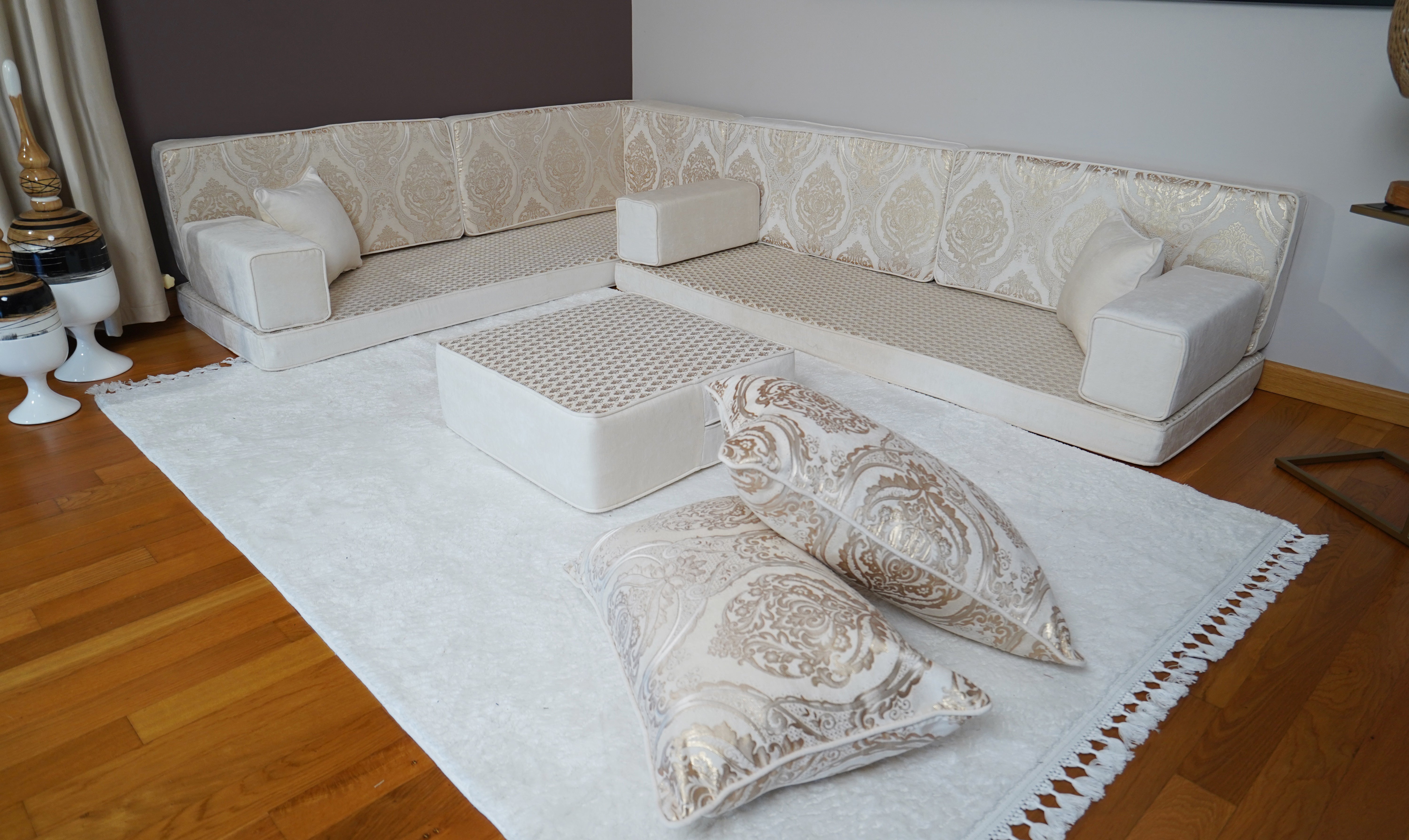 Arabic Majlis Set, Entryway Bench, Meditation Cushion, Pallet Sofa, So