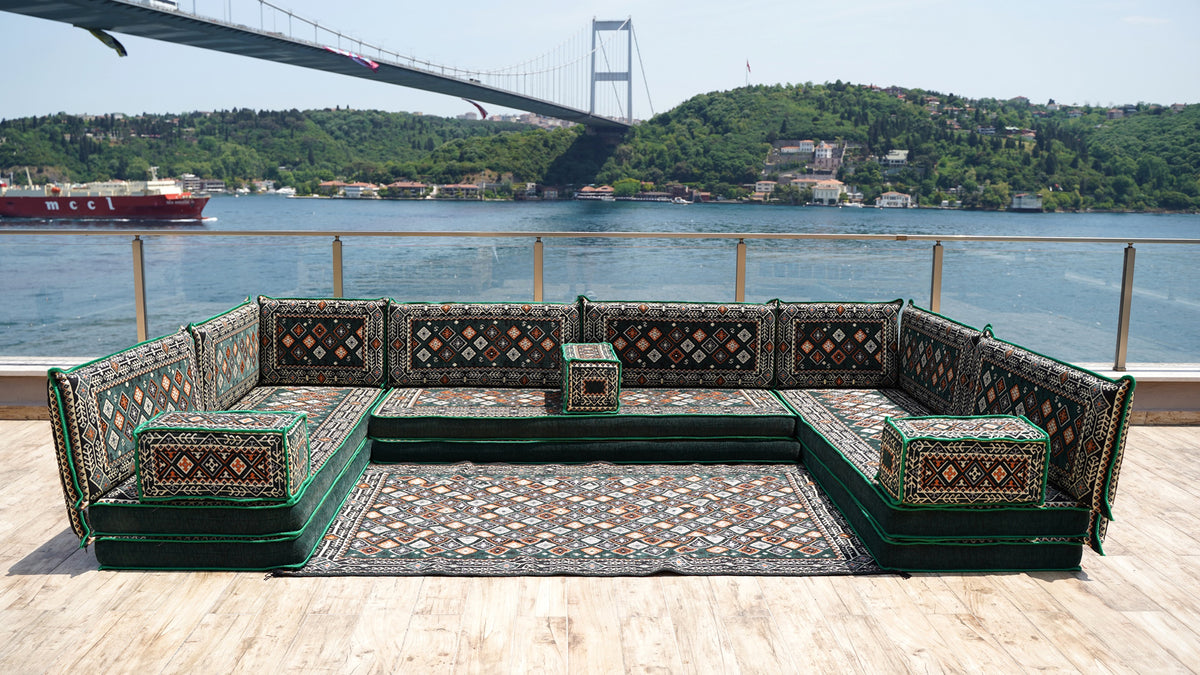 8'' Thickness U Sofa Set, Arabic Majlis, Turkish Floor Seating Set, Or ...