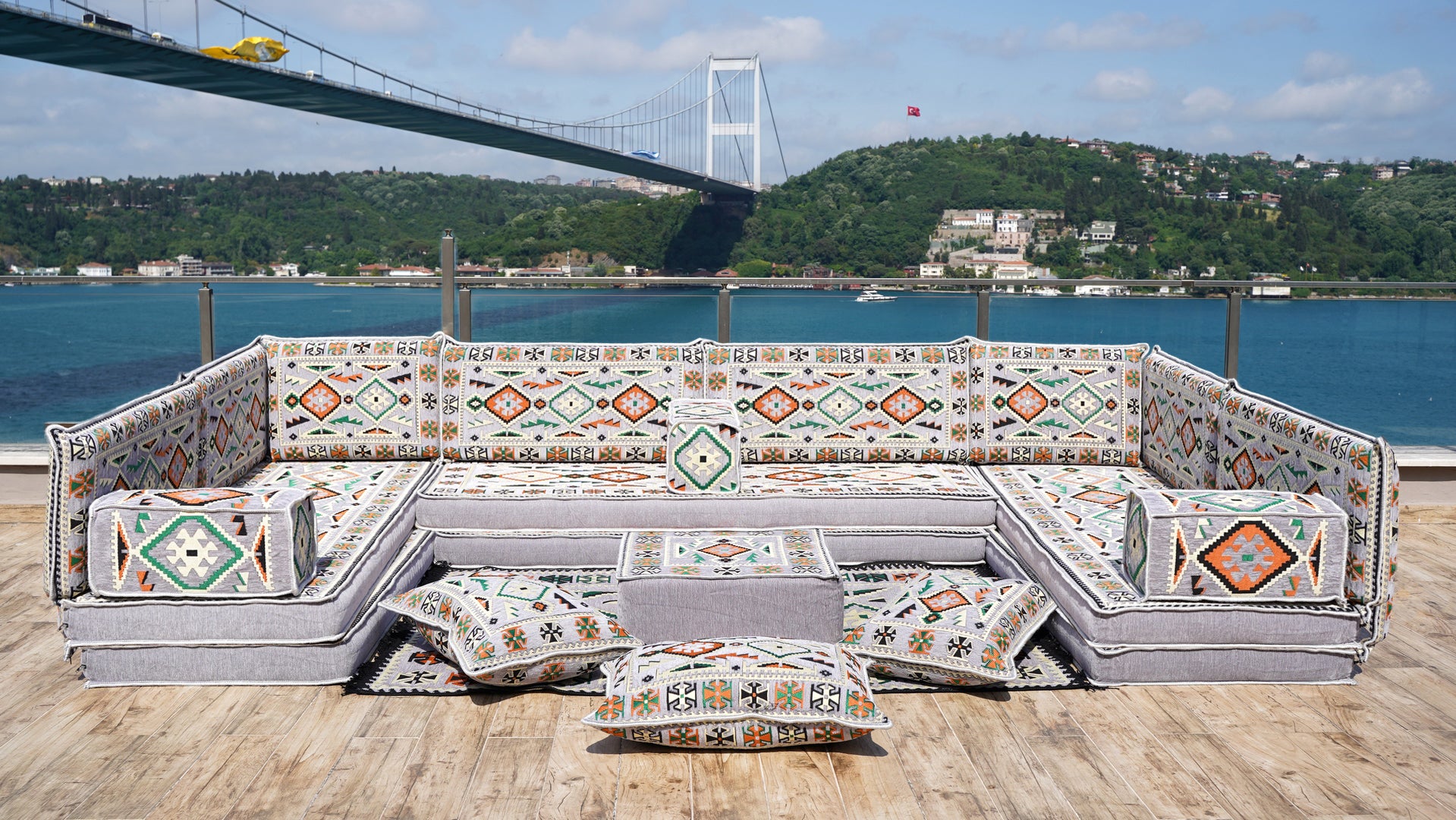 8'' Thickness U Sofa Set, Arabic Sofa, Moroccan Sofa Seating, Arabic J