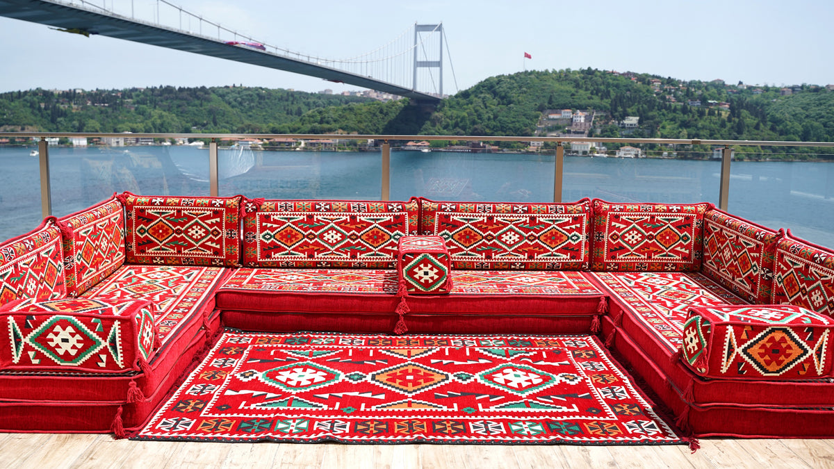 8'' Thickness U Sofa Set, Arabic Jalsa, Floor Cushions, Majlis Sofa Se ...