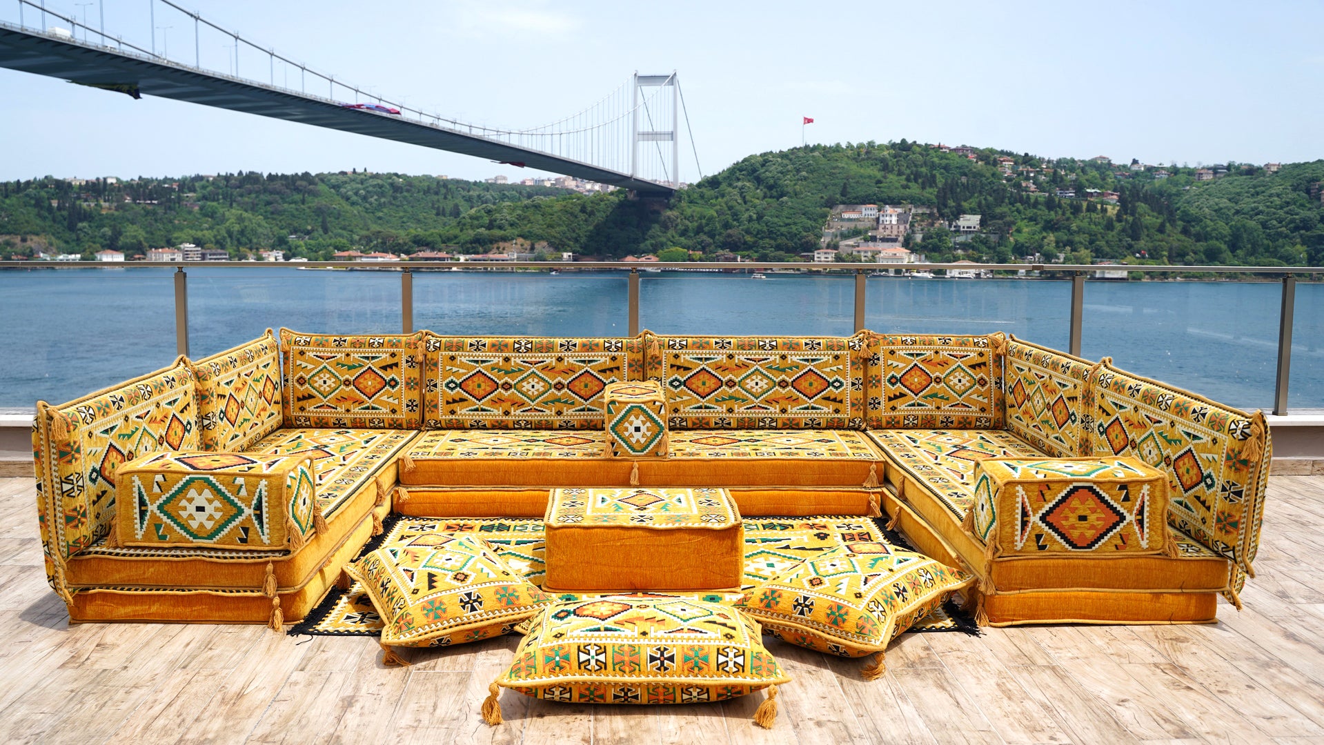 8'' Thickness U Sofa Set,, Arabic Jalsa Set, Floor Cushions – Arabic Sofa