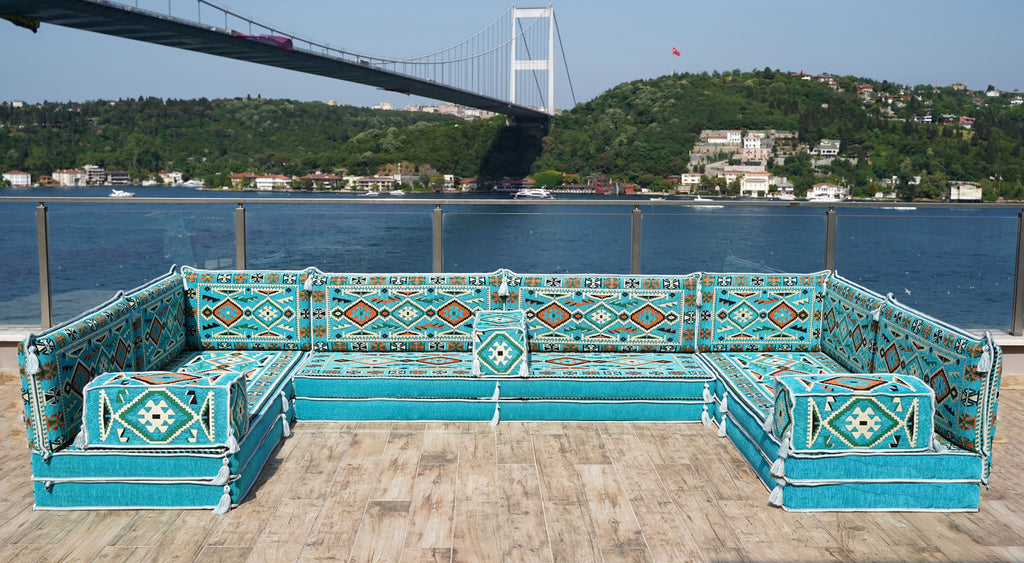 8'' Thickness U Sofa Set, Arabic Jalsa Set, Floor Cushions Set – Arabic ...