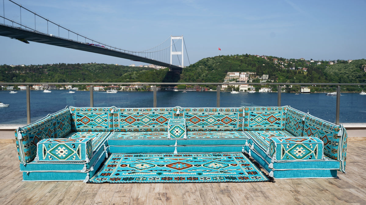 8'' Thickness U Sofa Set, Arabic Jalsa Set, Floor Cushions Set – Arabic ...