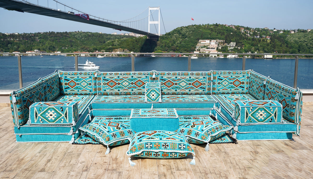 8'' Thickness U Sofa Set, Arabic Jalsa Set, Floor Cushions Set – Arabic ...