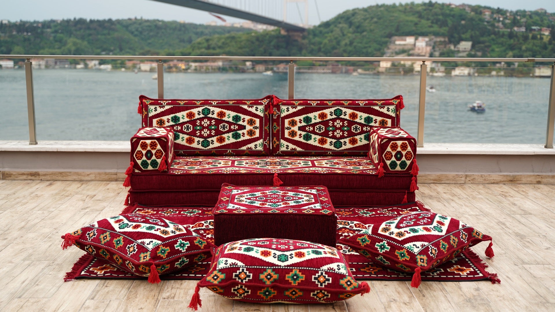 8'' Thickness Sofa Set, Floor Couch, Meditation Yoga Loveseat, Section