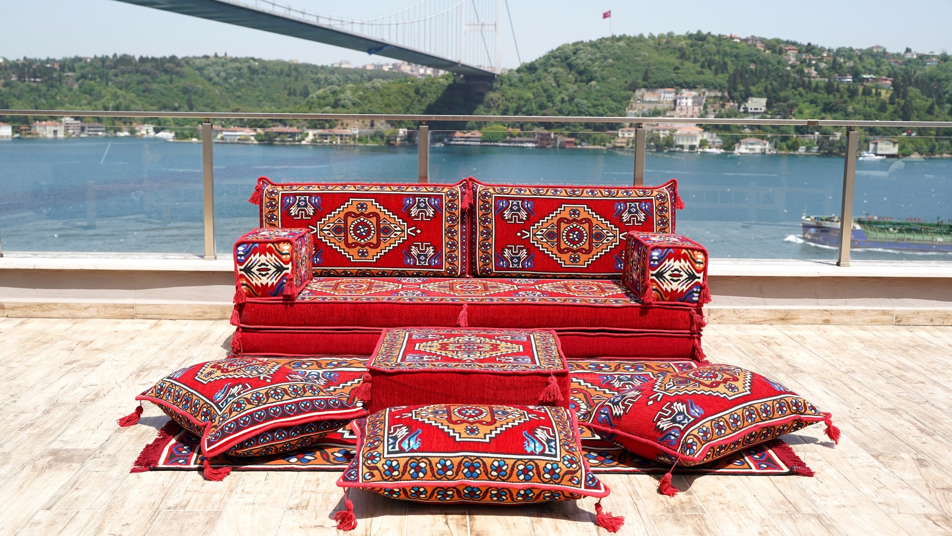 8'' Thickness Sofa Set, Meditation Yoga Loveseat, Healing Room Floor C