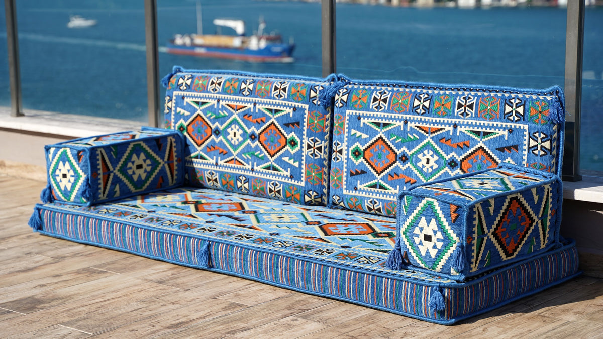 4'' Thickness Arabic Seating Jalsah, Handmade Sofa, Arabic Majlis, Mor ...