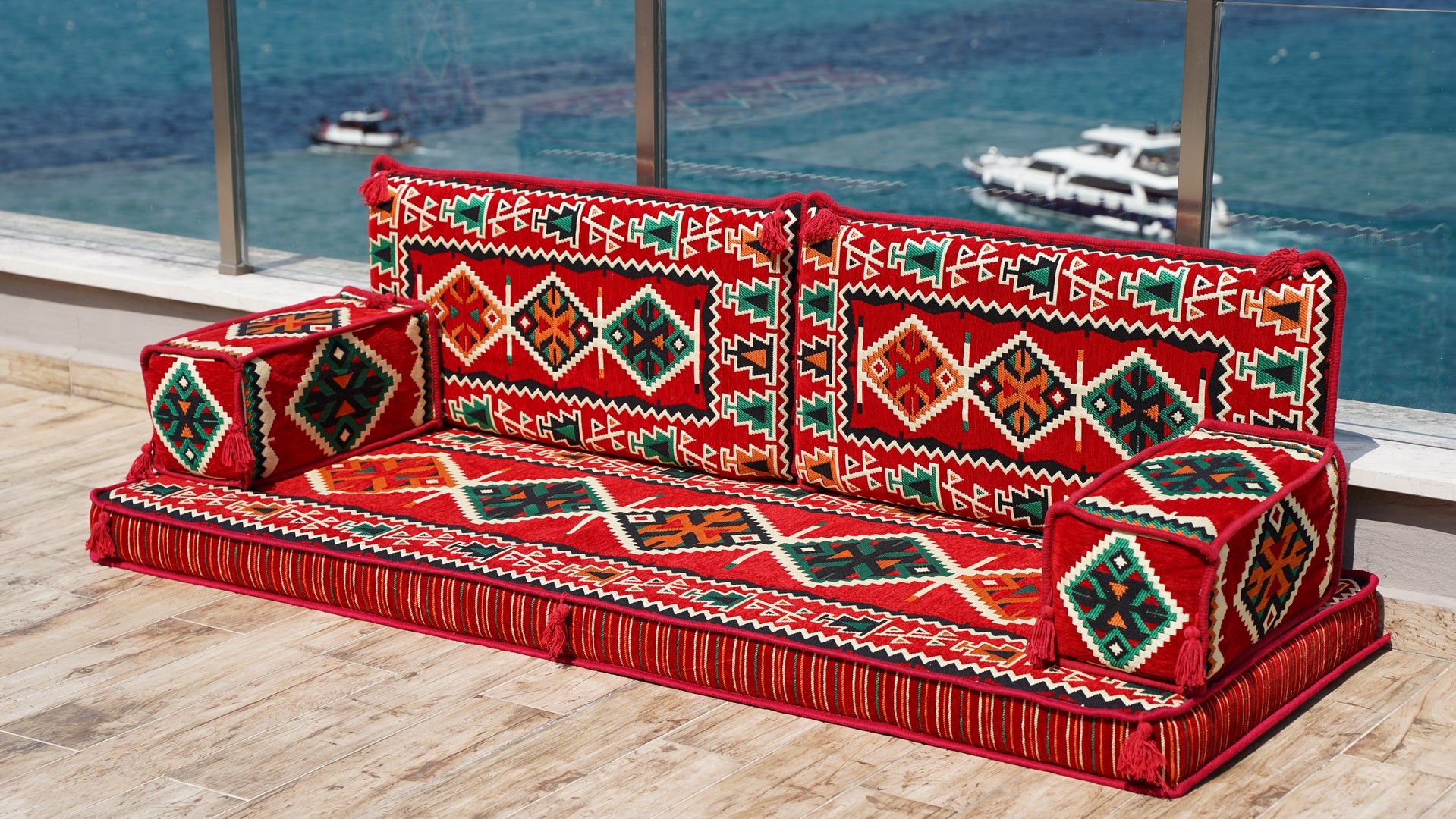 Premium Arabic Floor Sofa, Traditional Floor Couch Set, Sectional Sofa ...