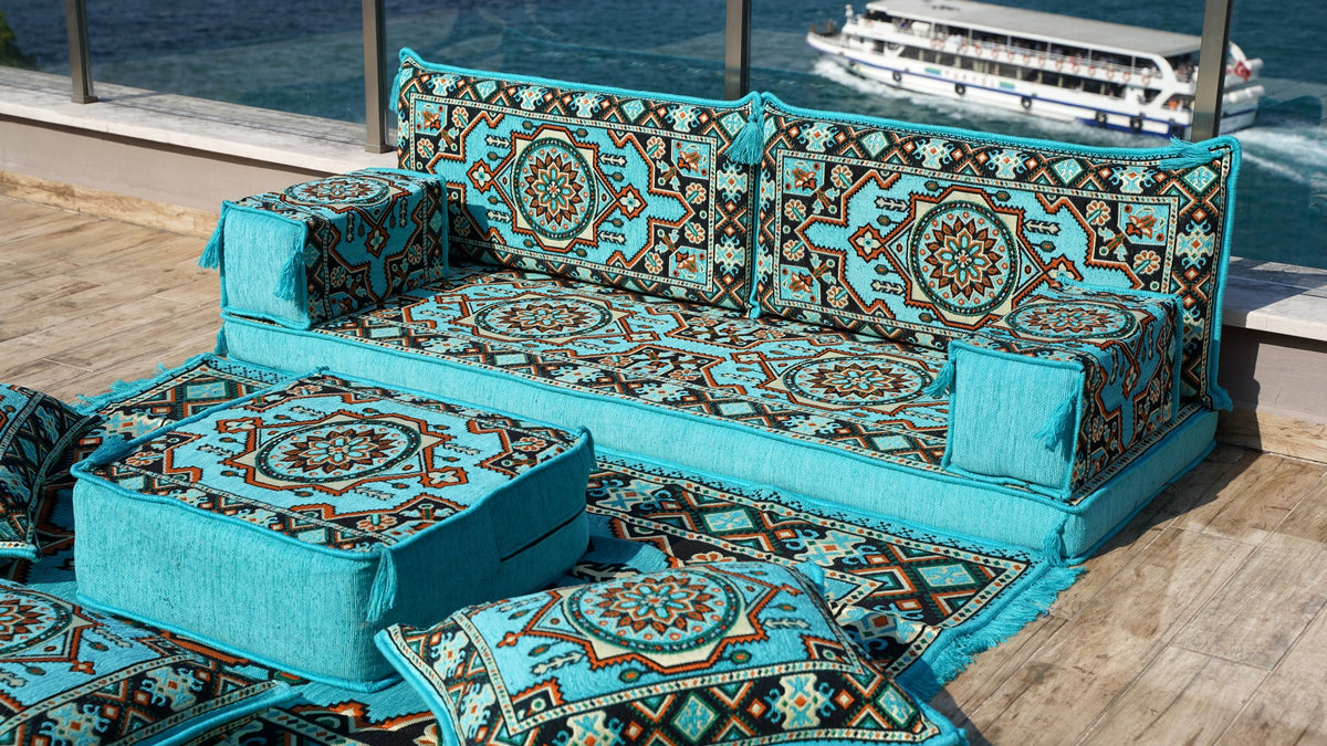 Arabic Floor Sofa, Traditional Floor Couch Set, Sectional Sofas, Arabi ...